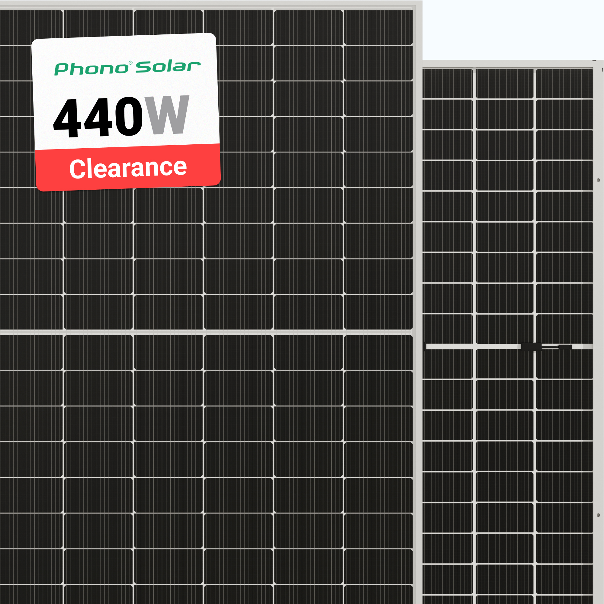 Phono Solar 440W Solar Panel 108 Cell PERC Bifacial PS440M8GFH-18/VNHB ...