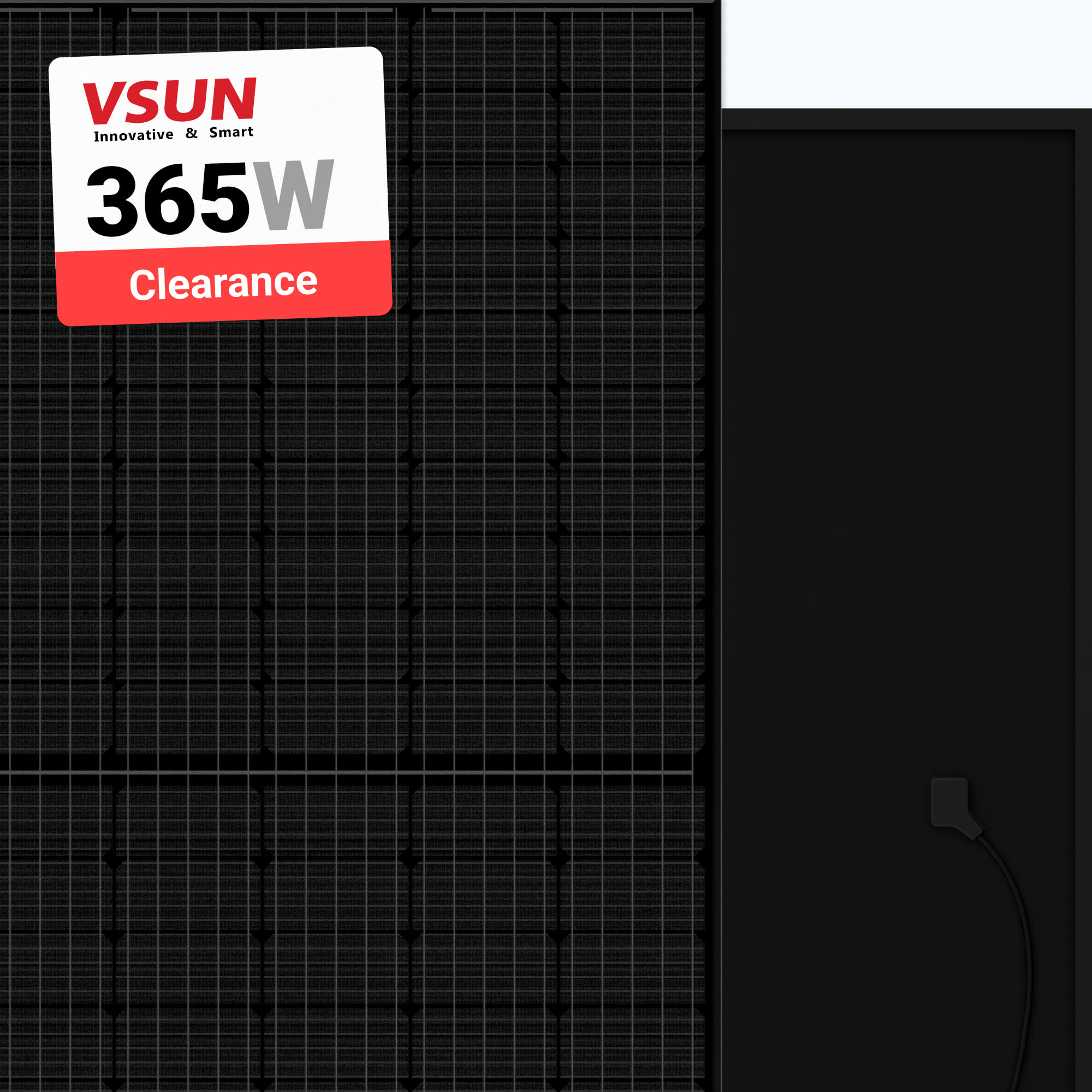 VSUN 365W Solar Panel 120 Cells All-Black VSUN365-120M-BB Clearance ...