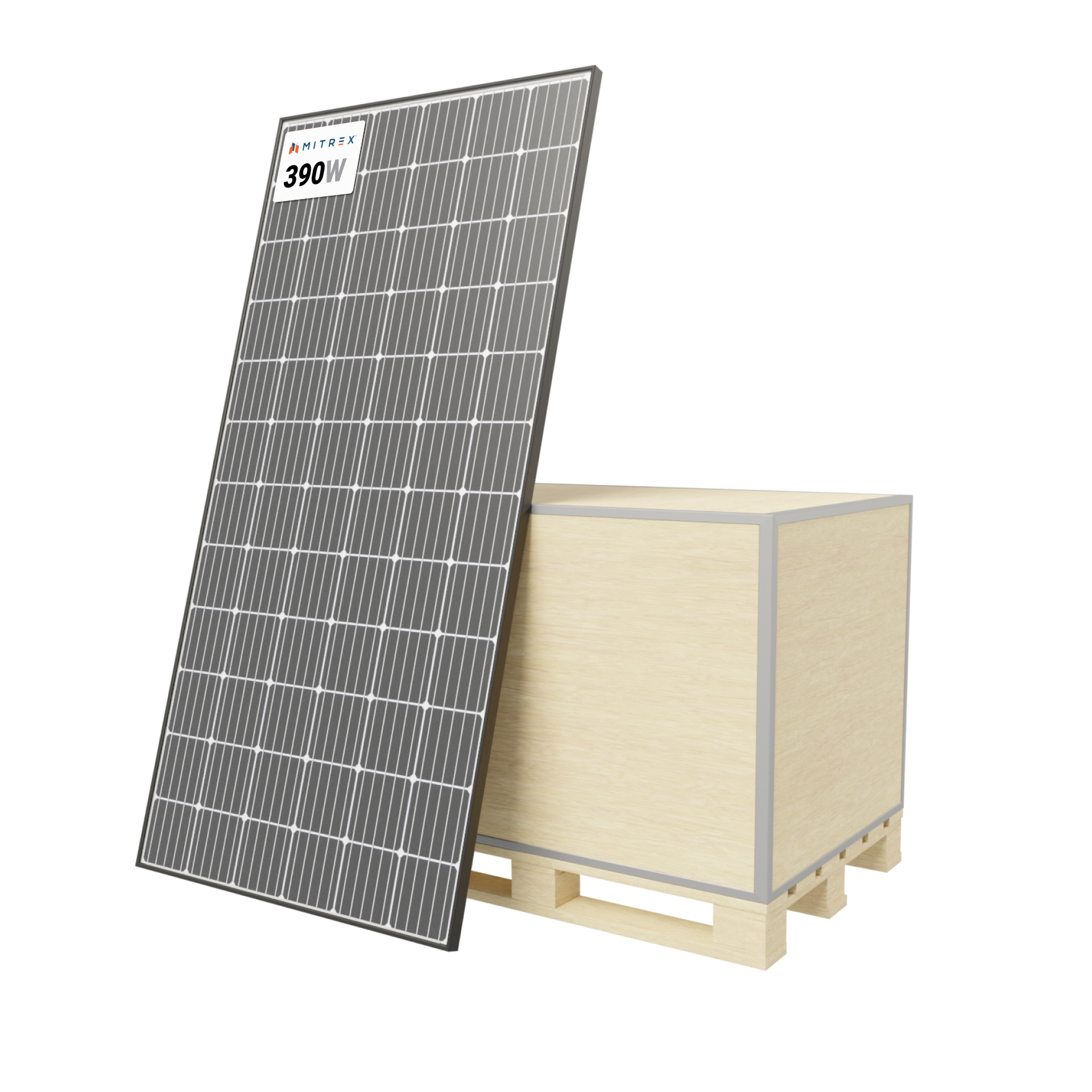 Mitrex 390W Solar Panel 72 Cell All-Black M390-A1F Wholesale in pallet ...