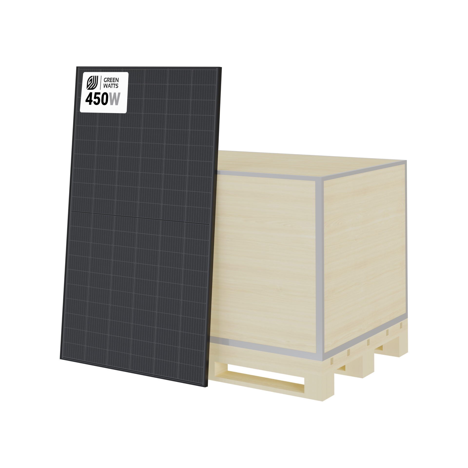 GreenWatts 450W Solar Panel 120 Cell HS60-450-BOB Wholesale 36 per ...