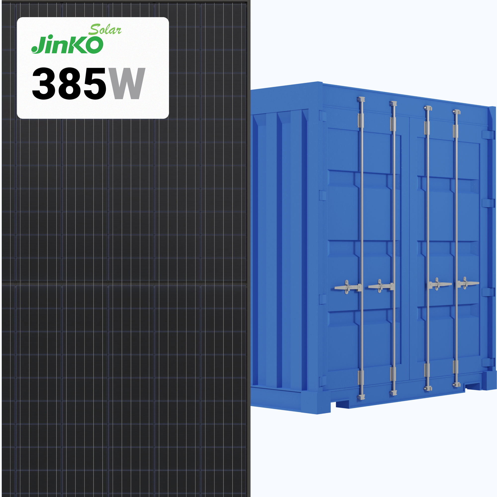 Jinko 385W Solar Panel 144 Cells JKM385M-72HBL-V Commercial 702 panels ...