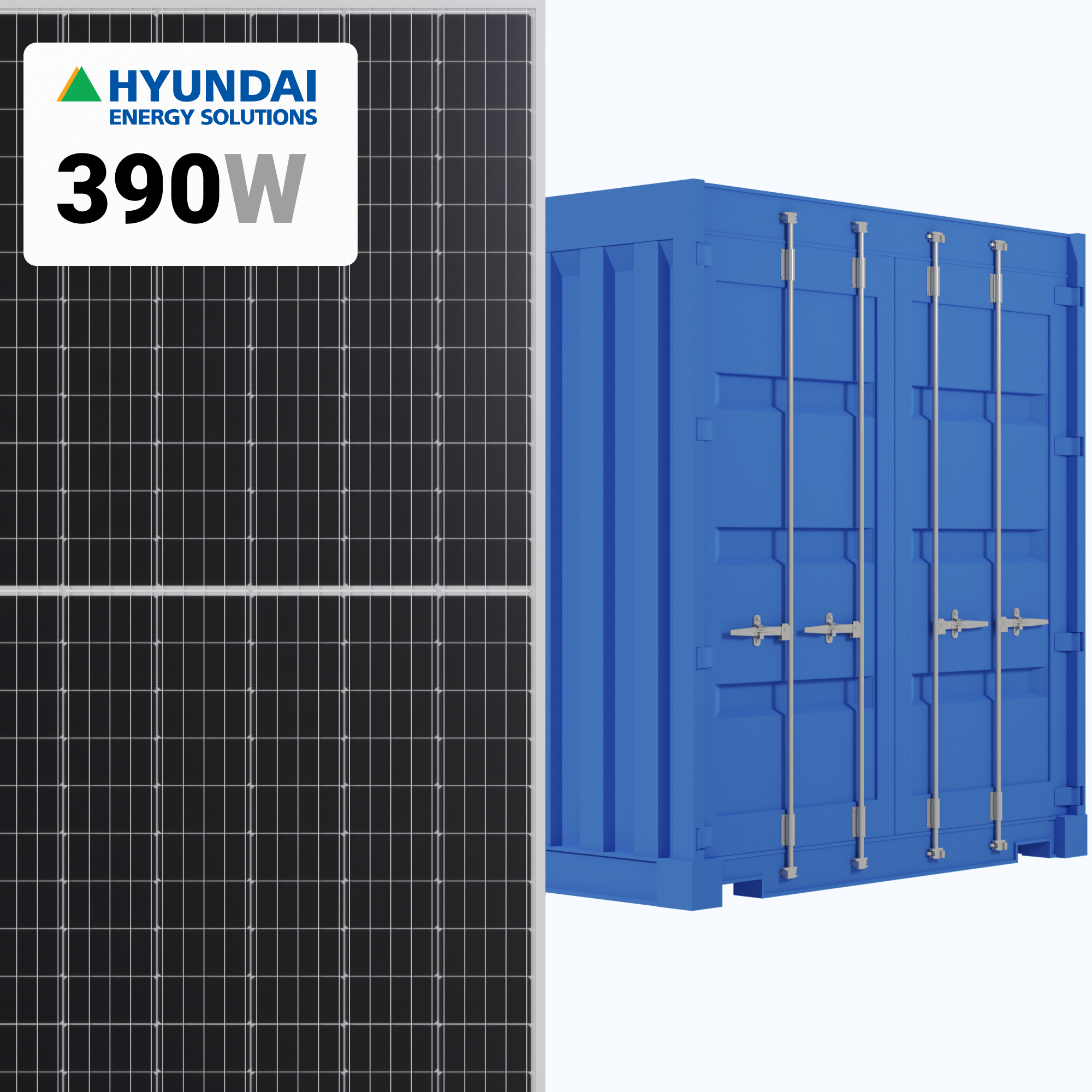 Hyundai 390W Solar Panel Bifacial 144-cell HiS-S390PI Commercial 756 ...
