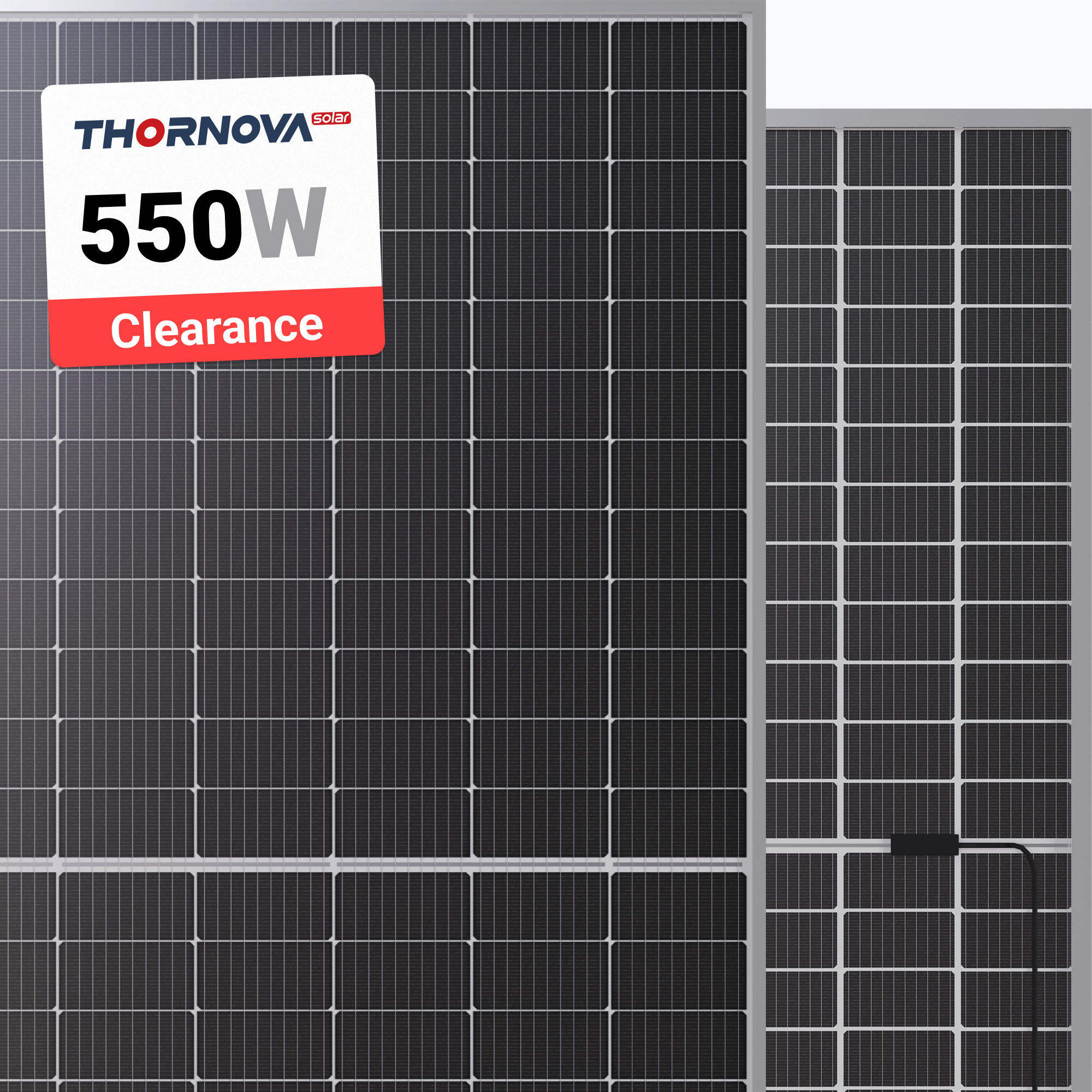 Thornova Solar 550W Solar Panel 144 Cells Bifacial TS-BG72(550 ...