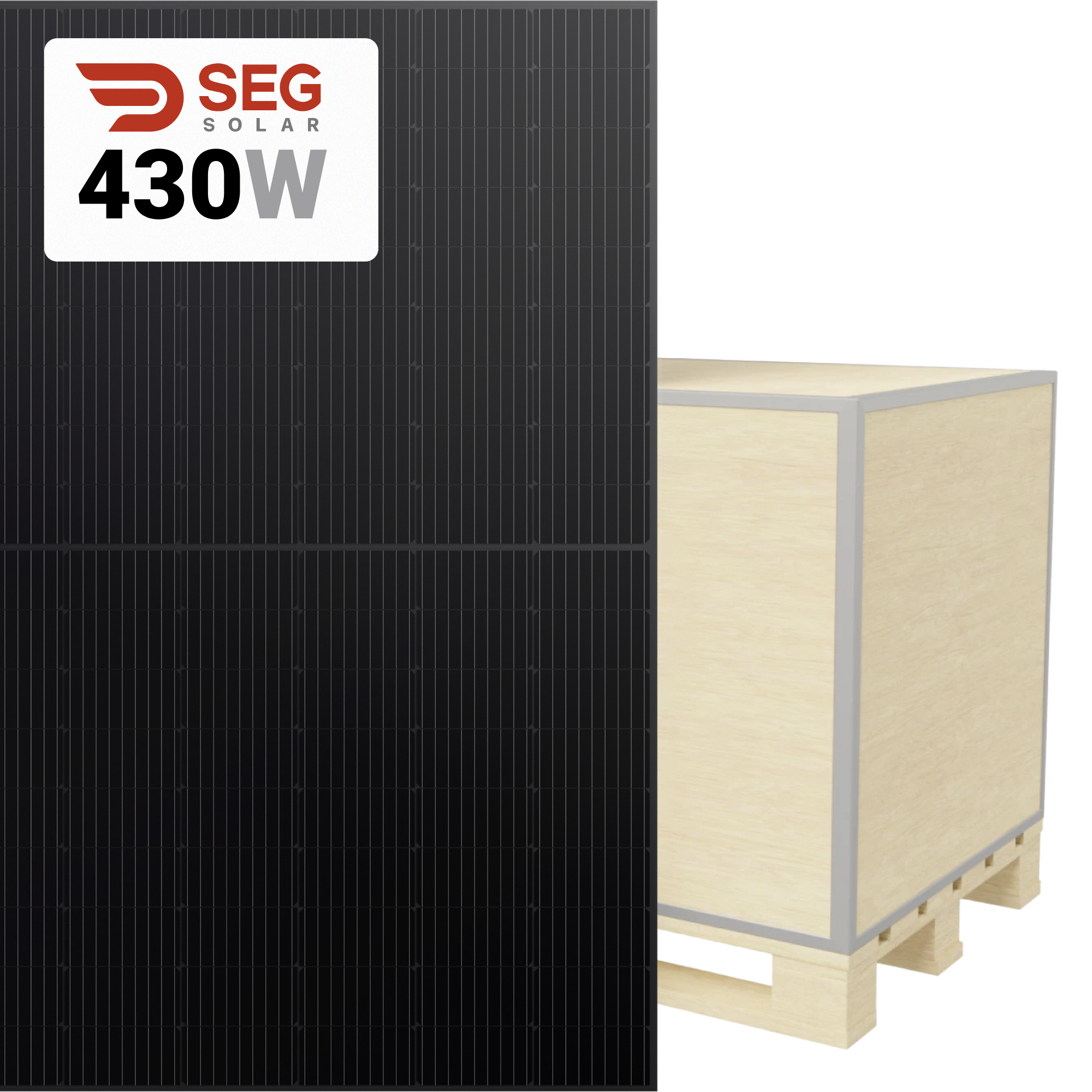 SEG Solar 430W Solar Panel 108 Cell BOB Bifacial SEG-430-BTD-BG Wholesale 36 panels per pallet ...