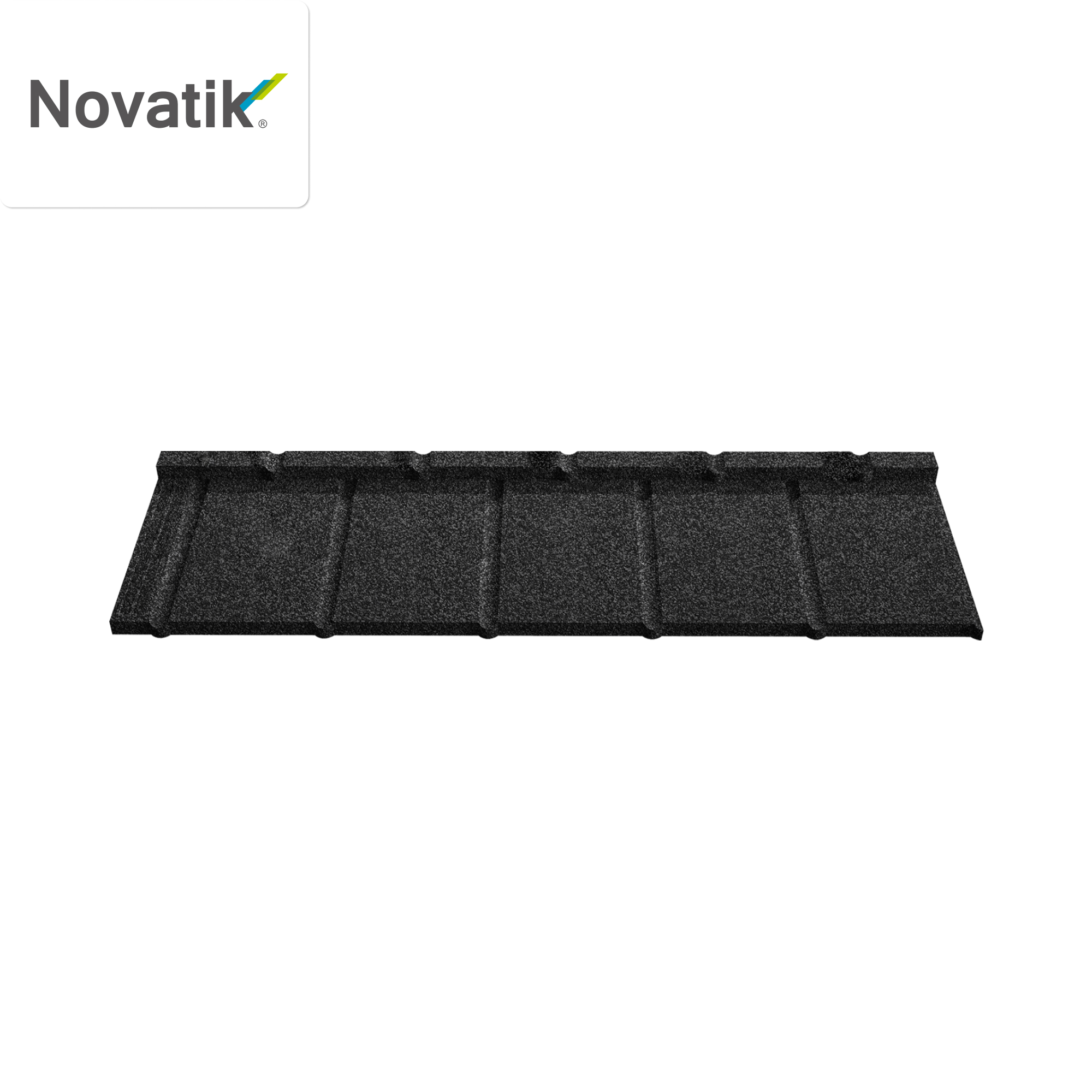 Novatik Slate Stone Coated Metal Roof Tile 48.25 x 14.56 in Silver Moon ...