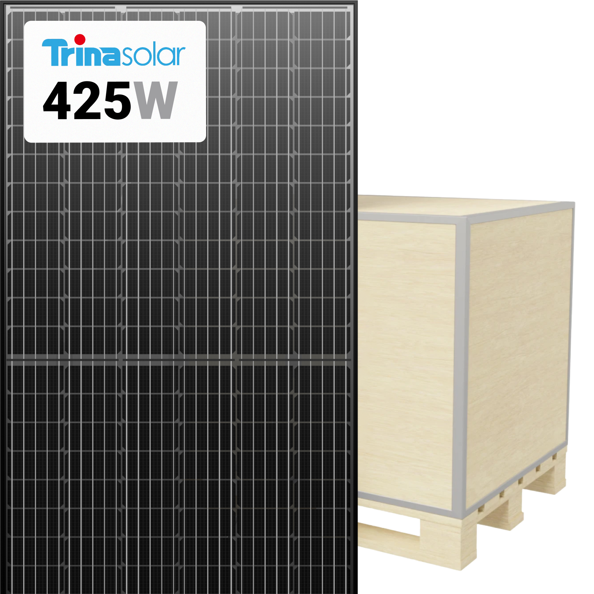 Trina 425W Solar Panel 144 Cell All-Black Bifacial TSM-425NE09RC.05 ...