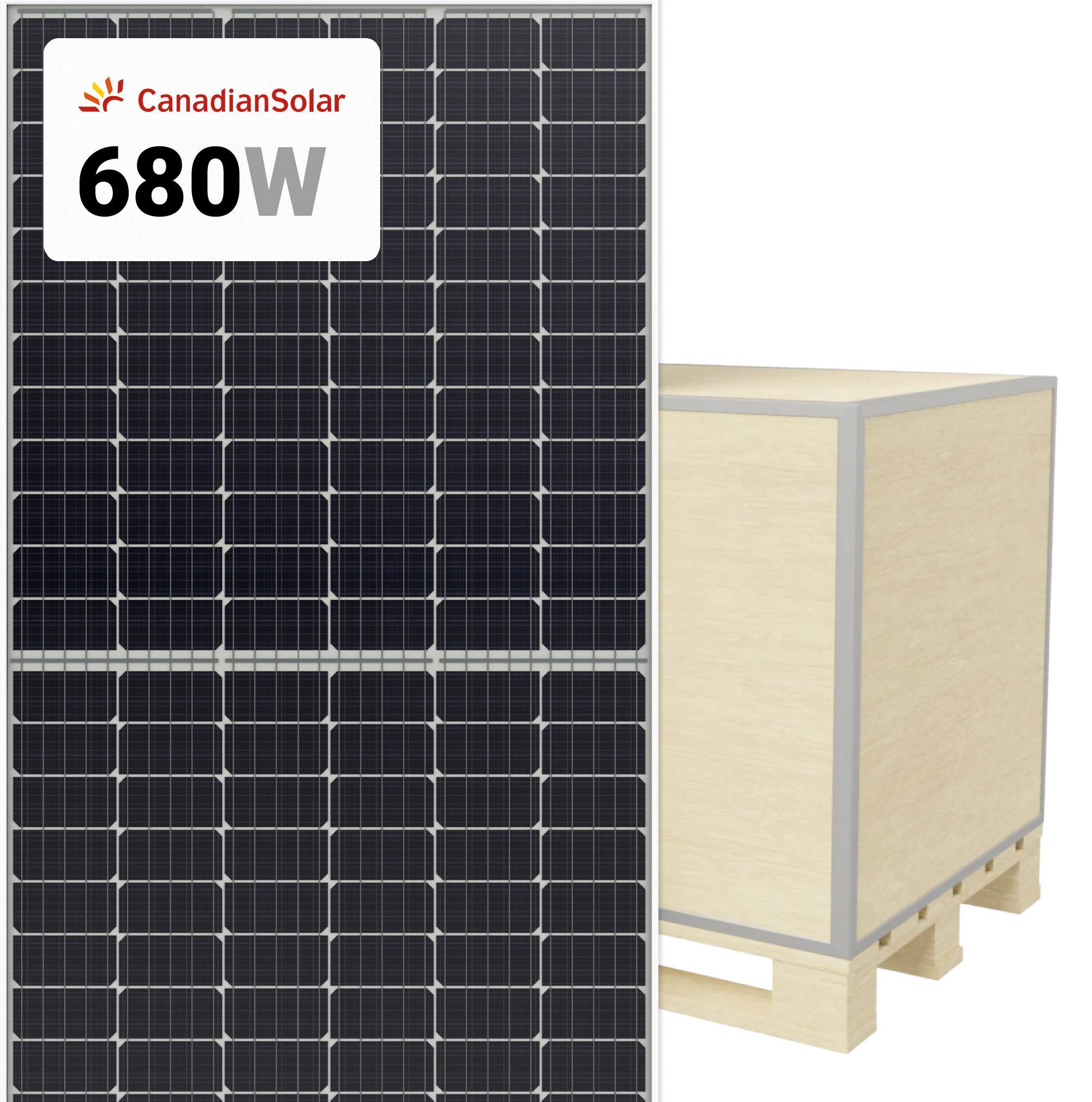 Canadian Solar 680W Solar Panel 132 Cells Bifacial CS7N-TB-AG-680 ...