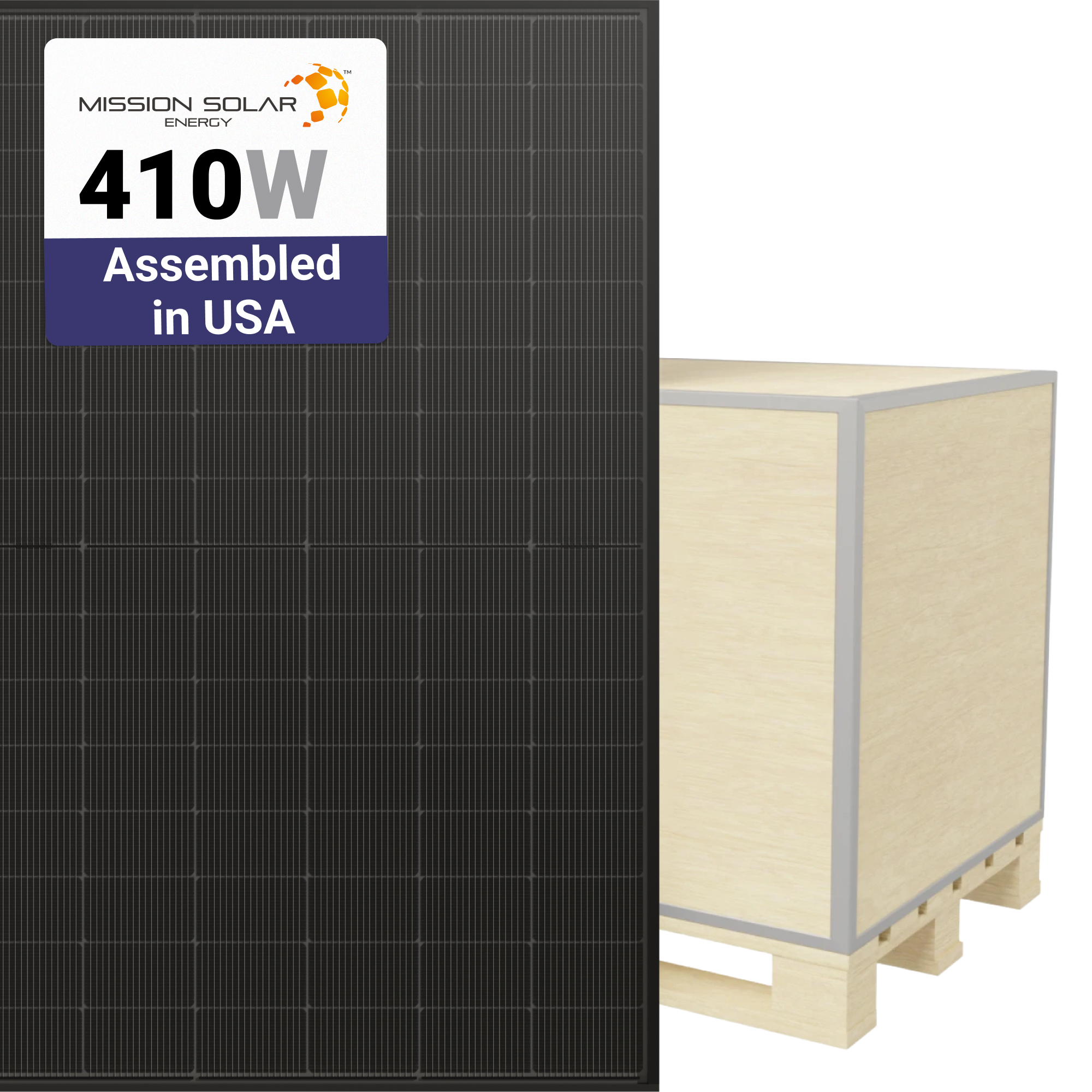 Mission Solar 410W Solar Panel 108 Cell MSE410HT0B Assembled in the US ...