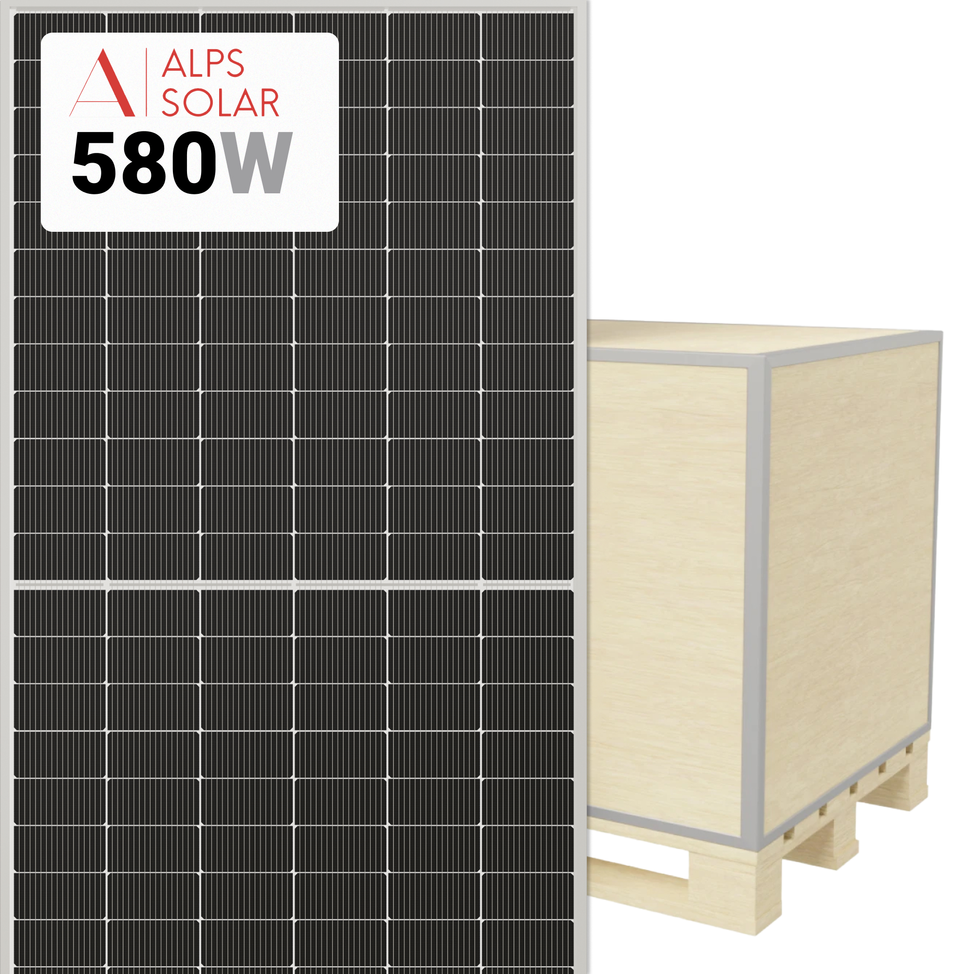 Alps Solar 580W Solar Panel 144 Cells PERC Bifacial ALPS72D30T-TP-580 ...