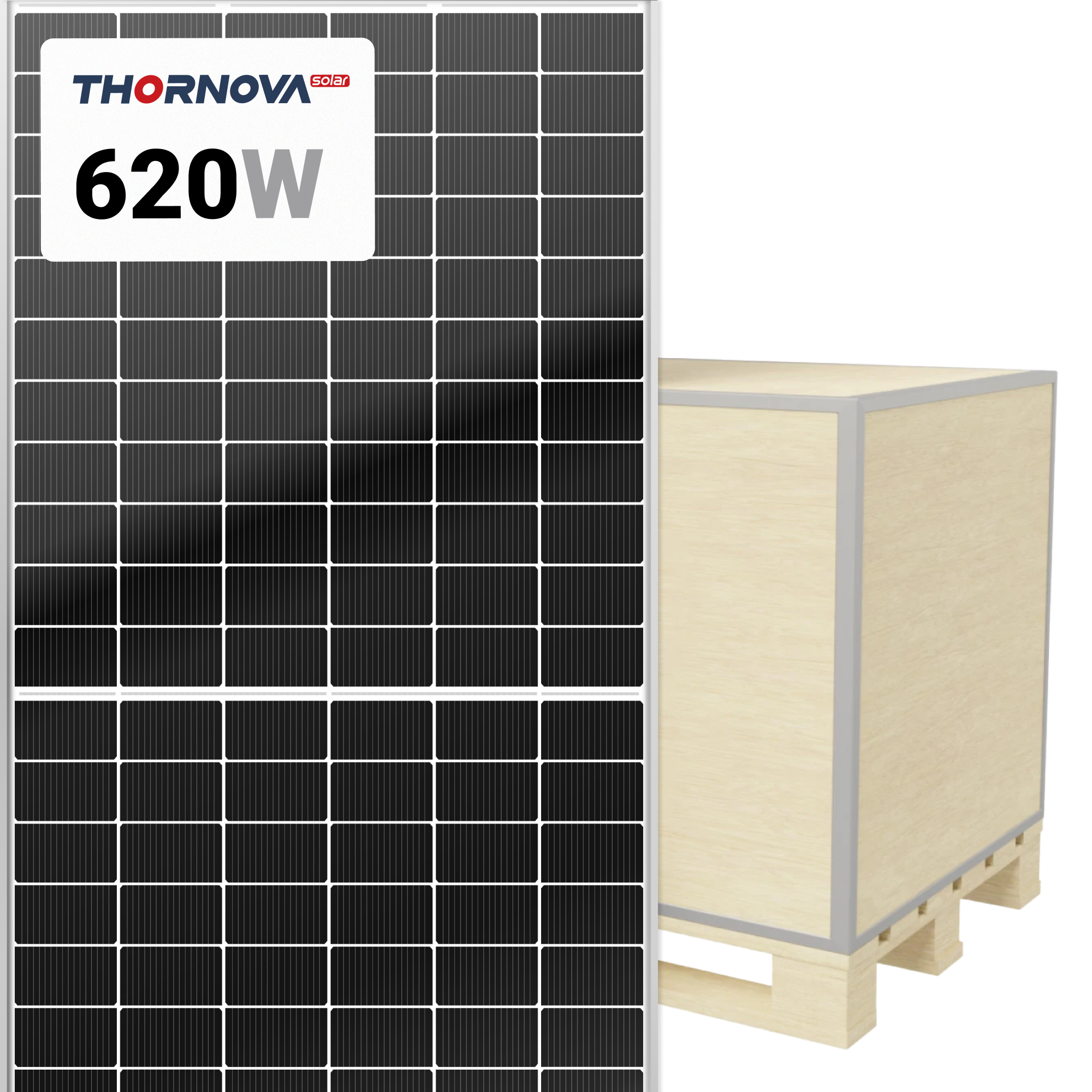 Thornova Solar 620W Solar Panel 132 Cells Bifacial L Pro HD TS-BGT66 ...