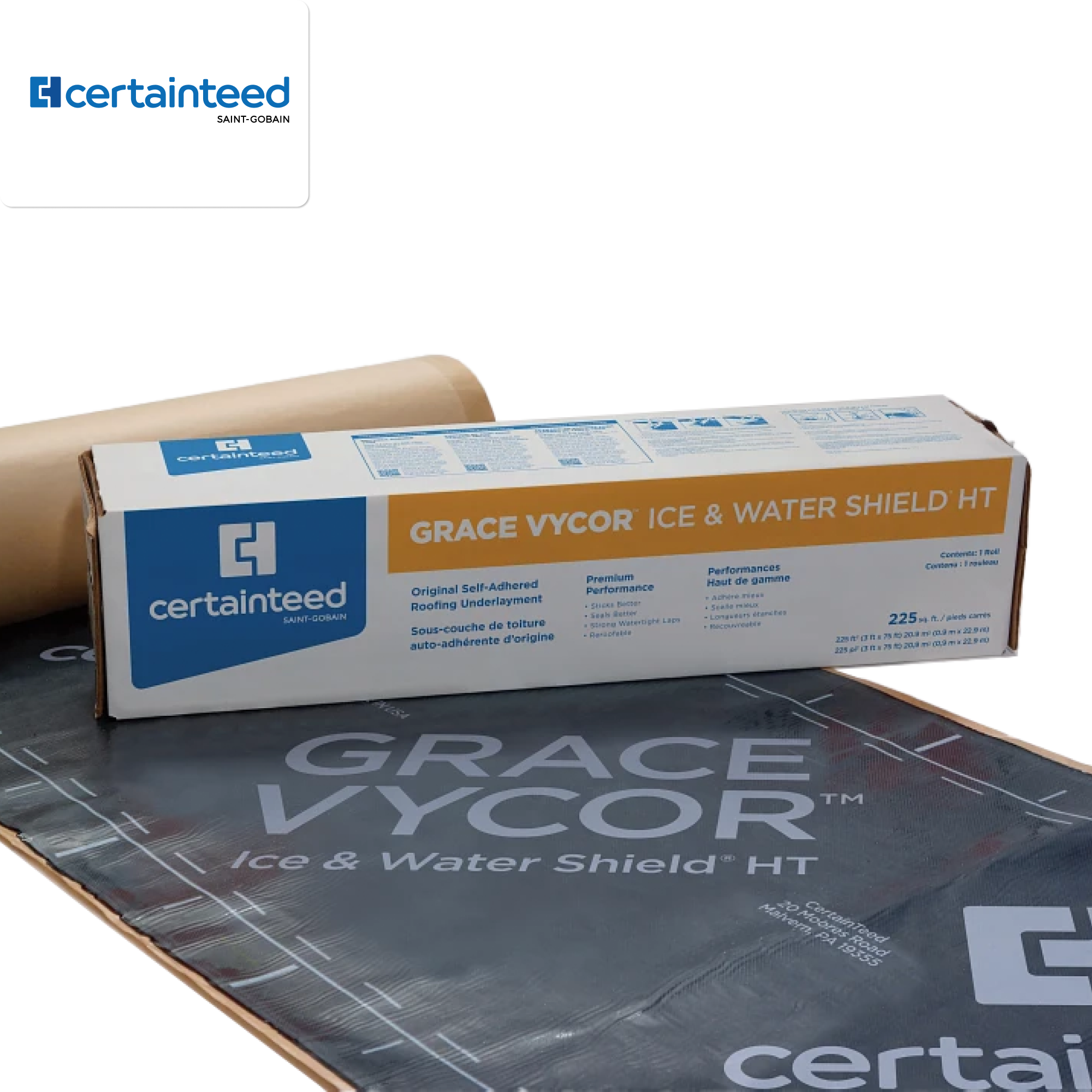 Grace Vycor Ice & Water Shield HT Rubberized Asphalt Roof Underlayment ...