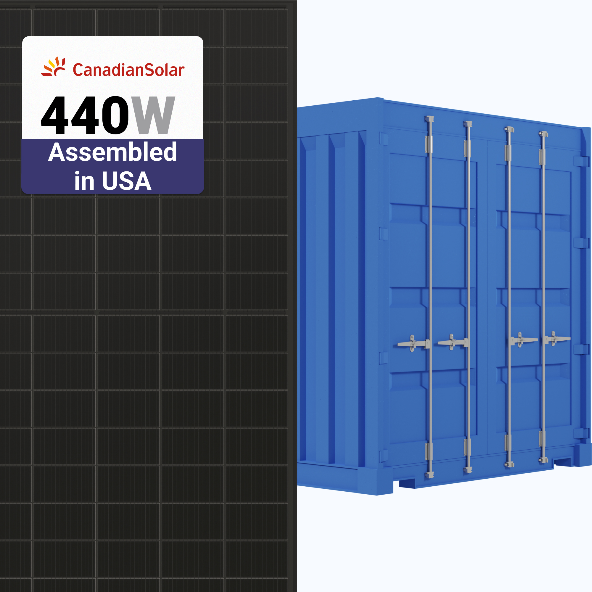 Canadian Solar 440W Solar Panel 96 Cell All-Black CS6.2-48TM-440H-US ...