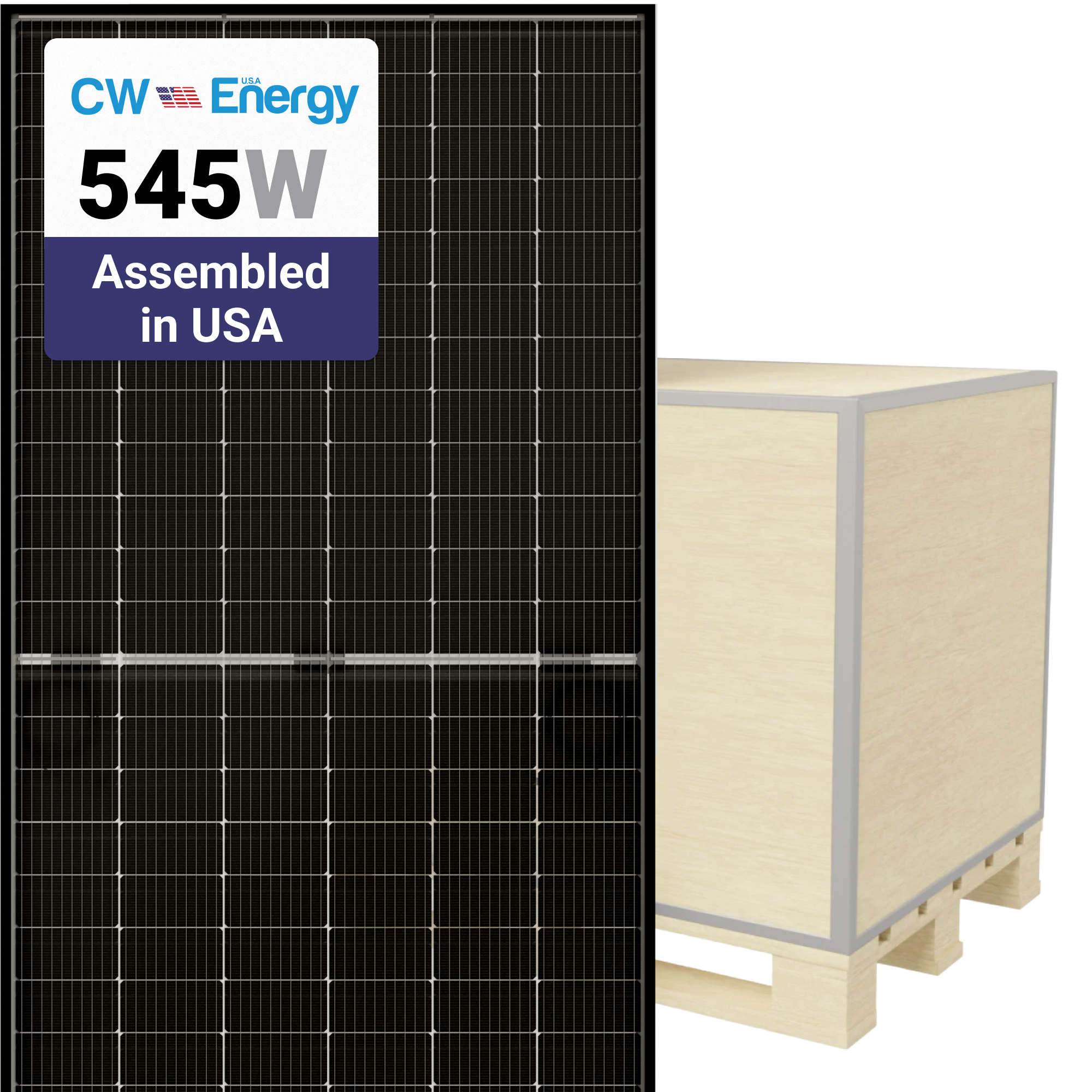 CW Energy 545W Solar Panel 144 Cells Bifacial CWT545-144PMB10 Assembled ...