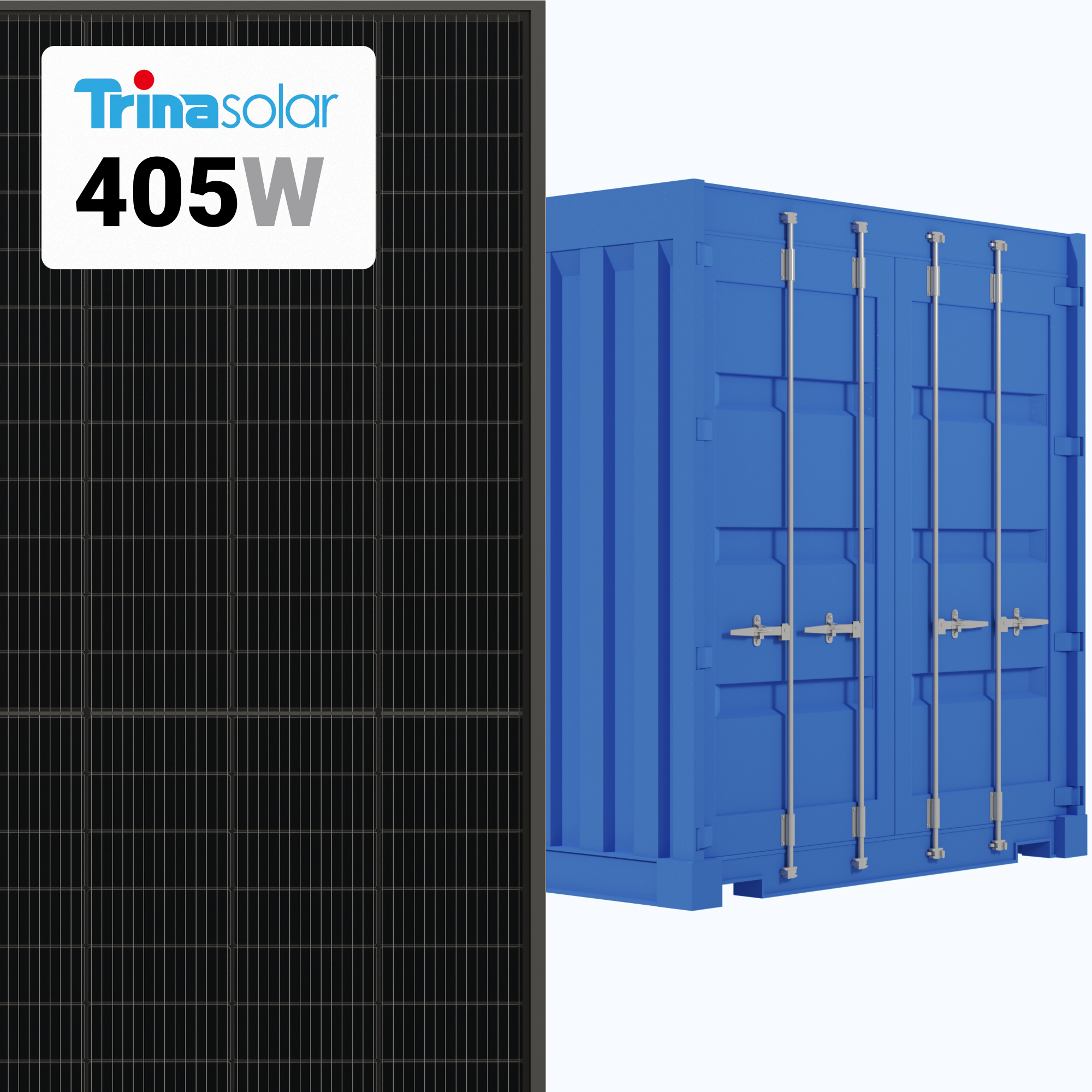 Trina 405W Solar Panel 144 Cell All-Black Bifacial TSM-405-NE09RC.05 ...