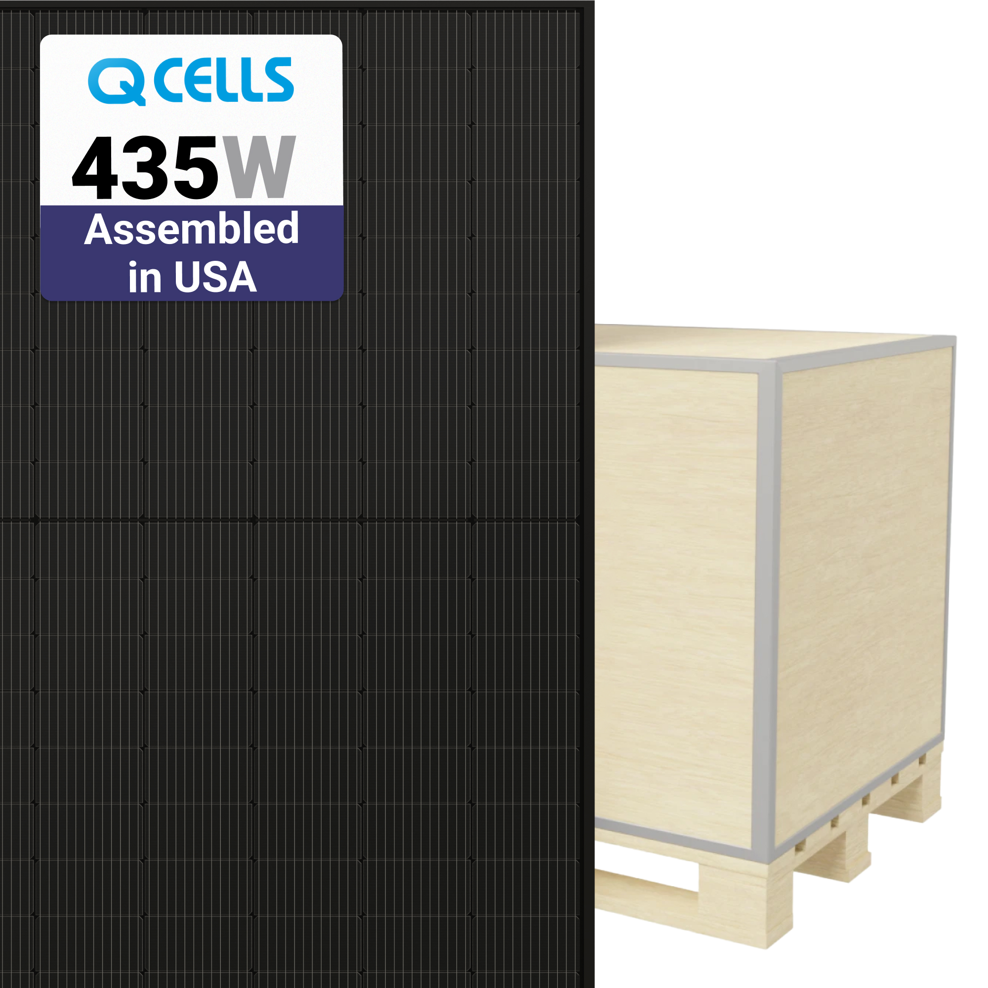 Q CELLS 435W Solar Panel 108 Cell All-Black Q.TRON BLK M-G2+ 435W ...