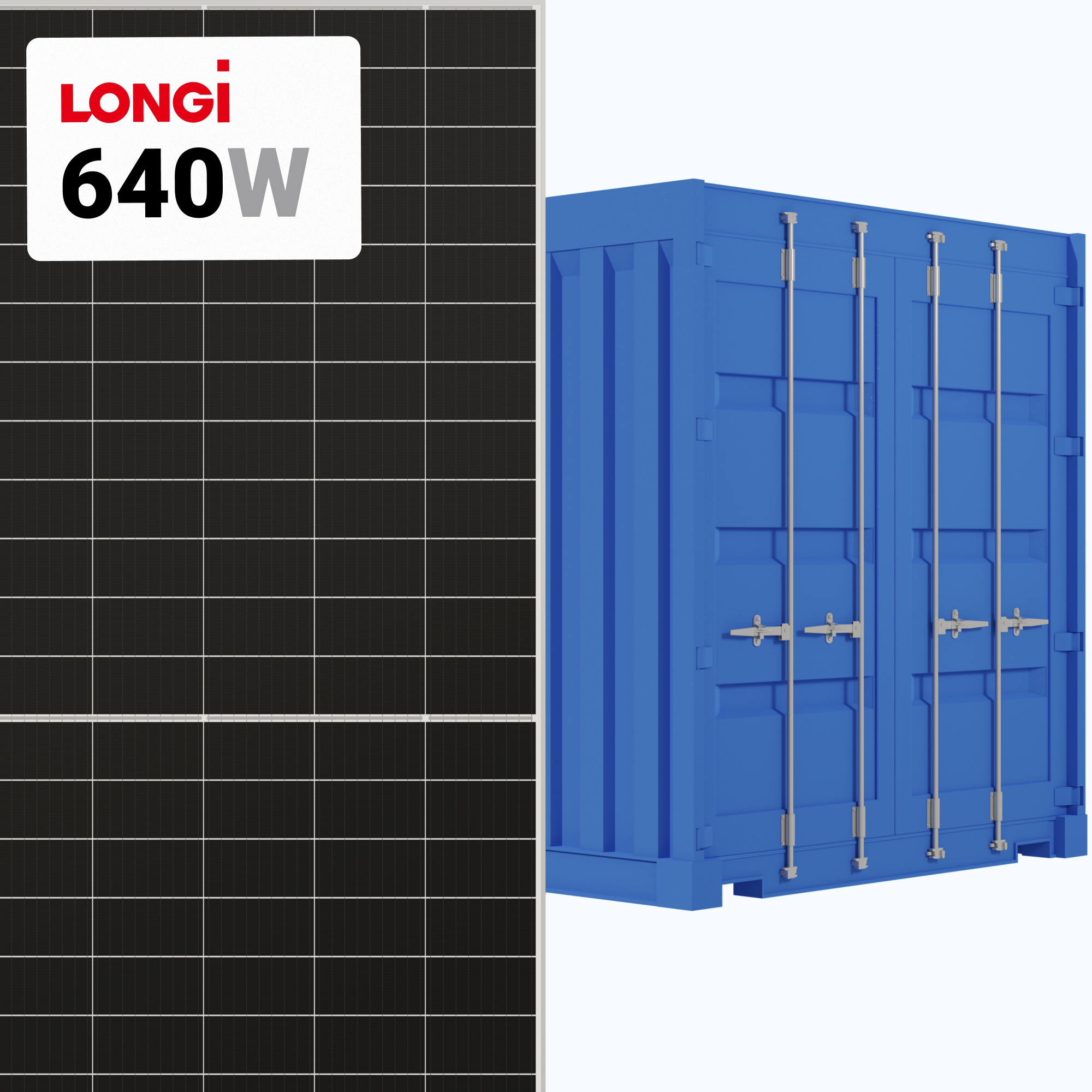 LONGi Solar 640W Solar Panel 144 Cell Bifacial LR7-72HVD-640M ...