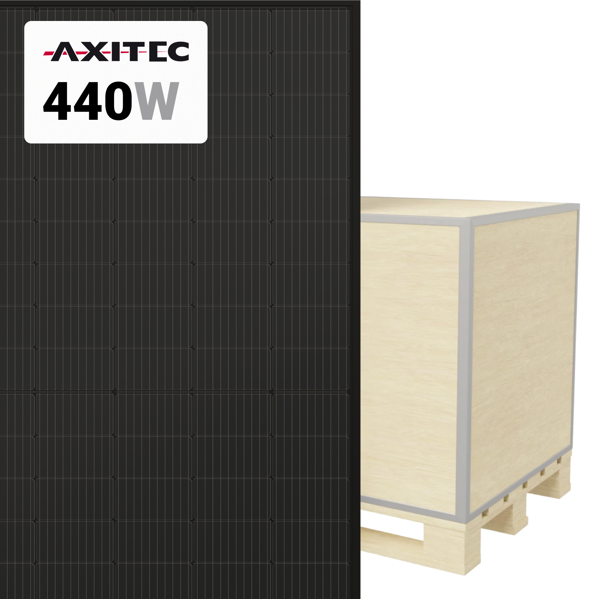 Axitec 440W Solar Panel 108 Cell All-Black Bifacial AC-440TGB/108BB ...