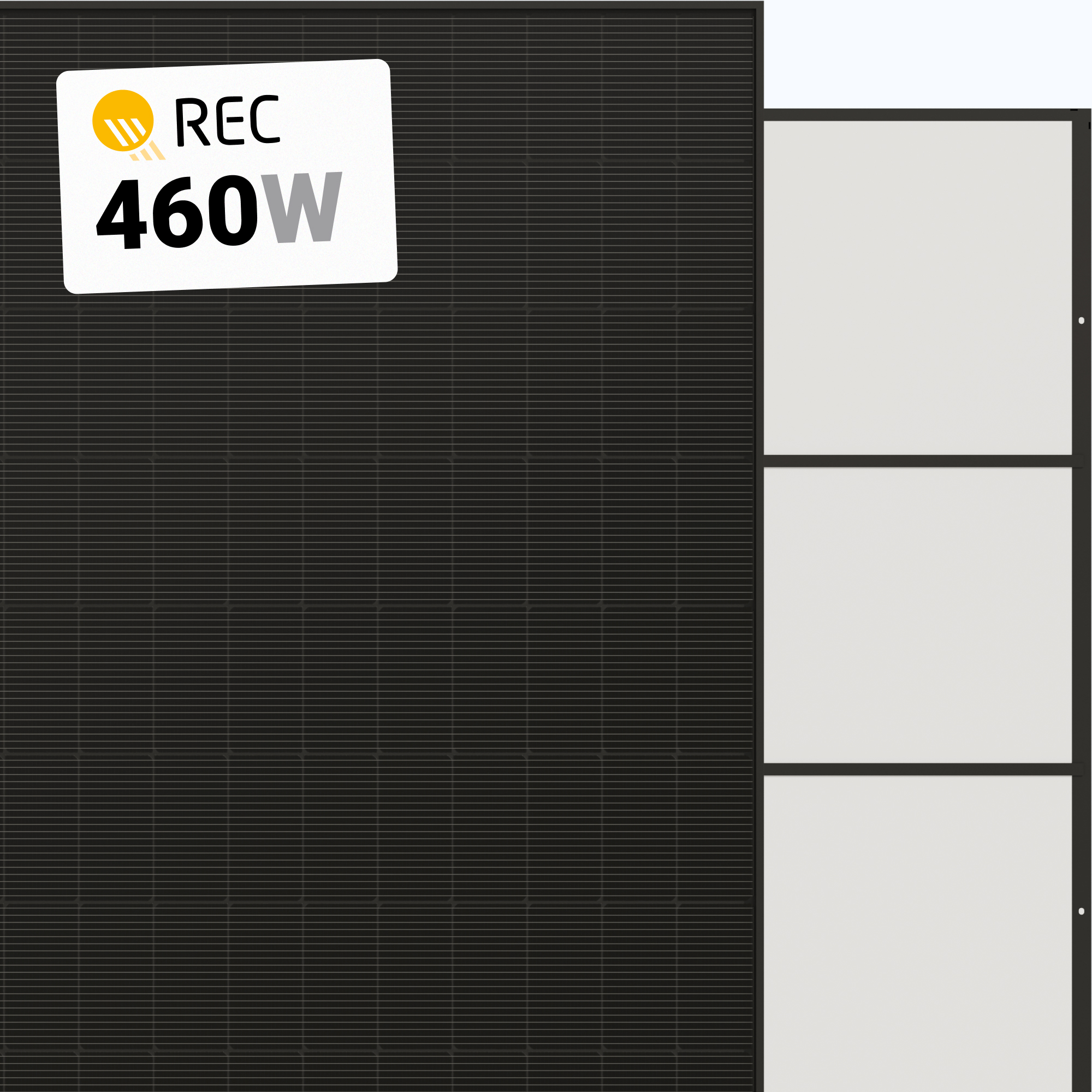 REC 460W Solar Panel 88 Cell All-Black Bifacial REC460AA PURE-RX - A1 ...