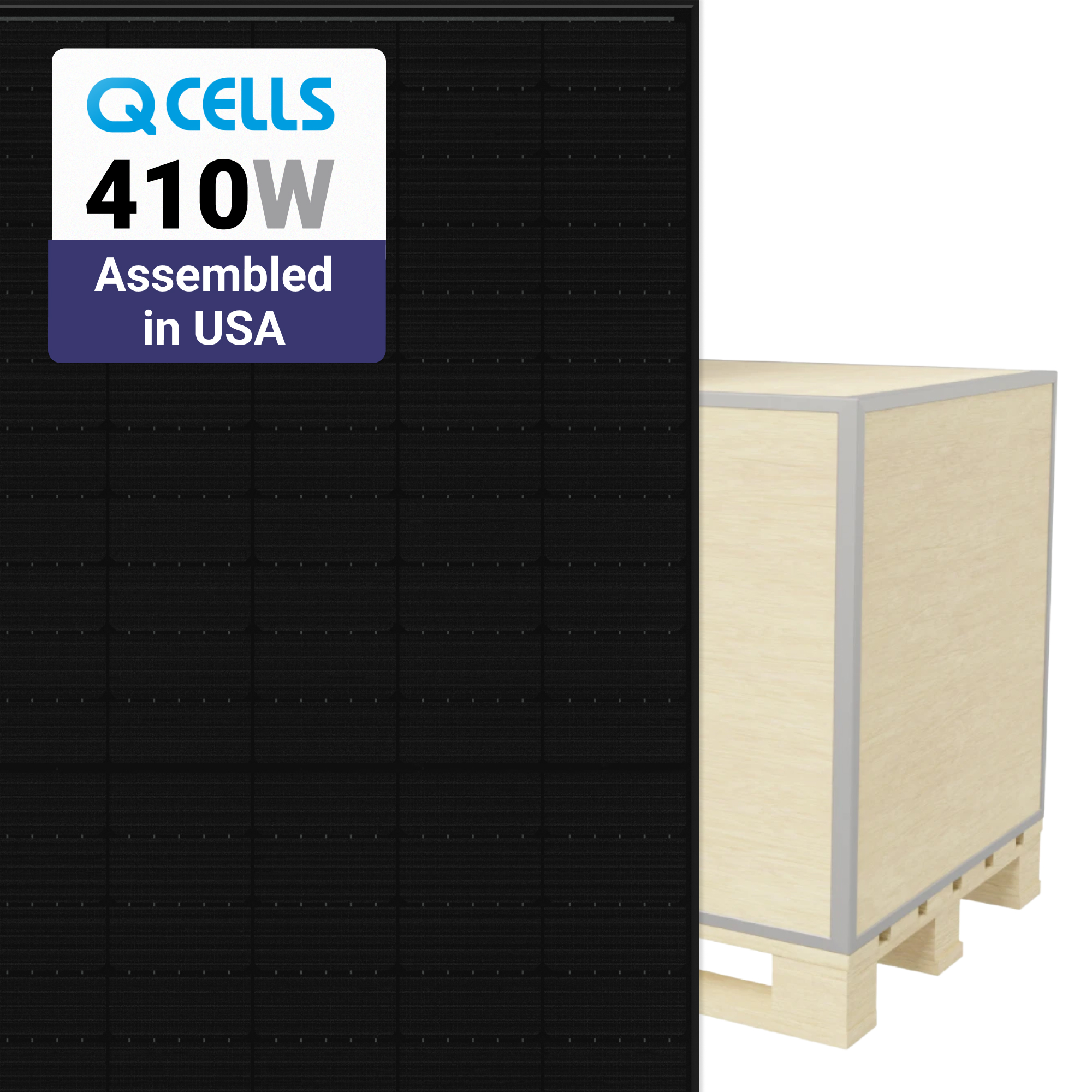 Q CELLS 410W Solar Panel 132 Cell Q.PEAK DUO BLK ML-G10+ Assembled in ...