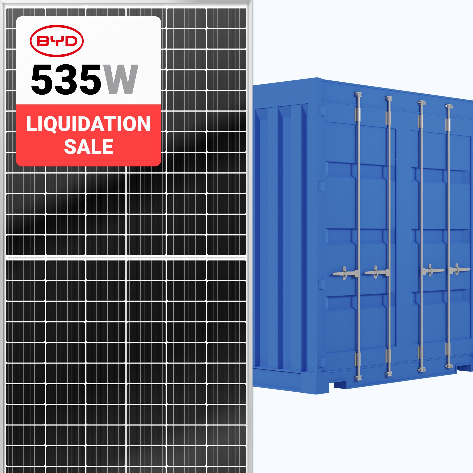 BYD 535W Solar Panel 144 Cell Bifacial MLTK-36-535 Commercial 620 ...