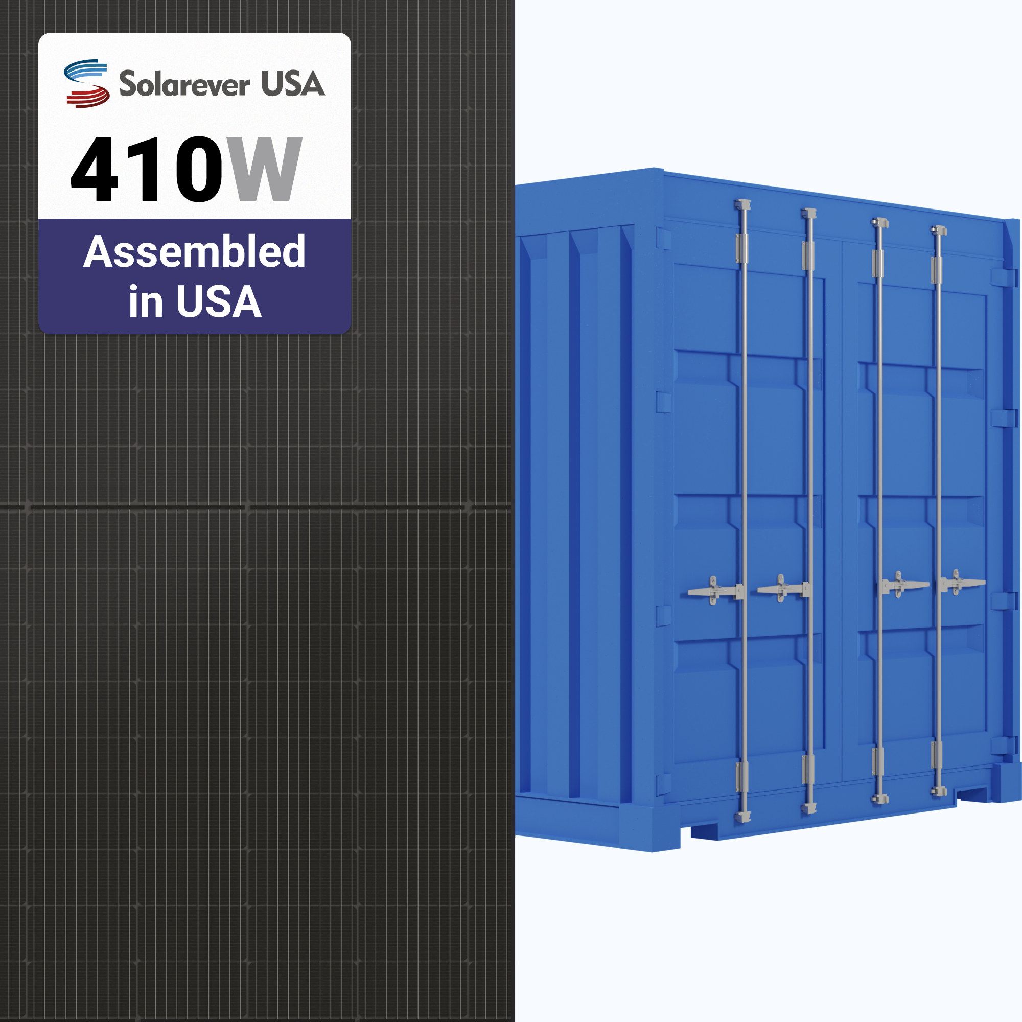 Solarever USA 410W Solar Panel 108 Cell All-Black SE-182*91-410M-108N ...