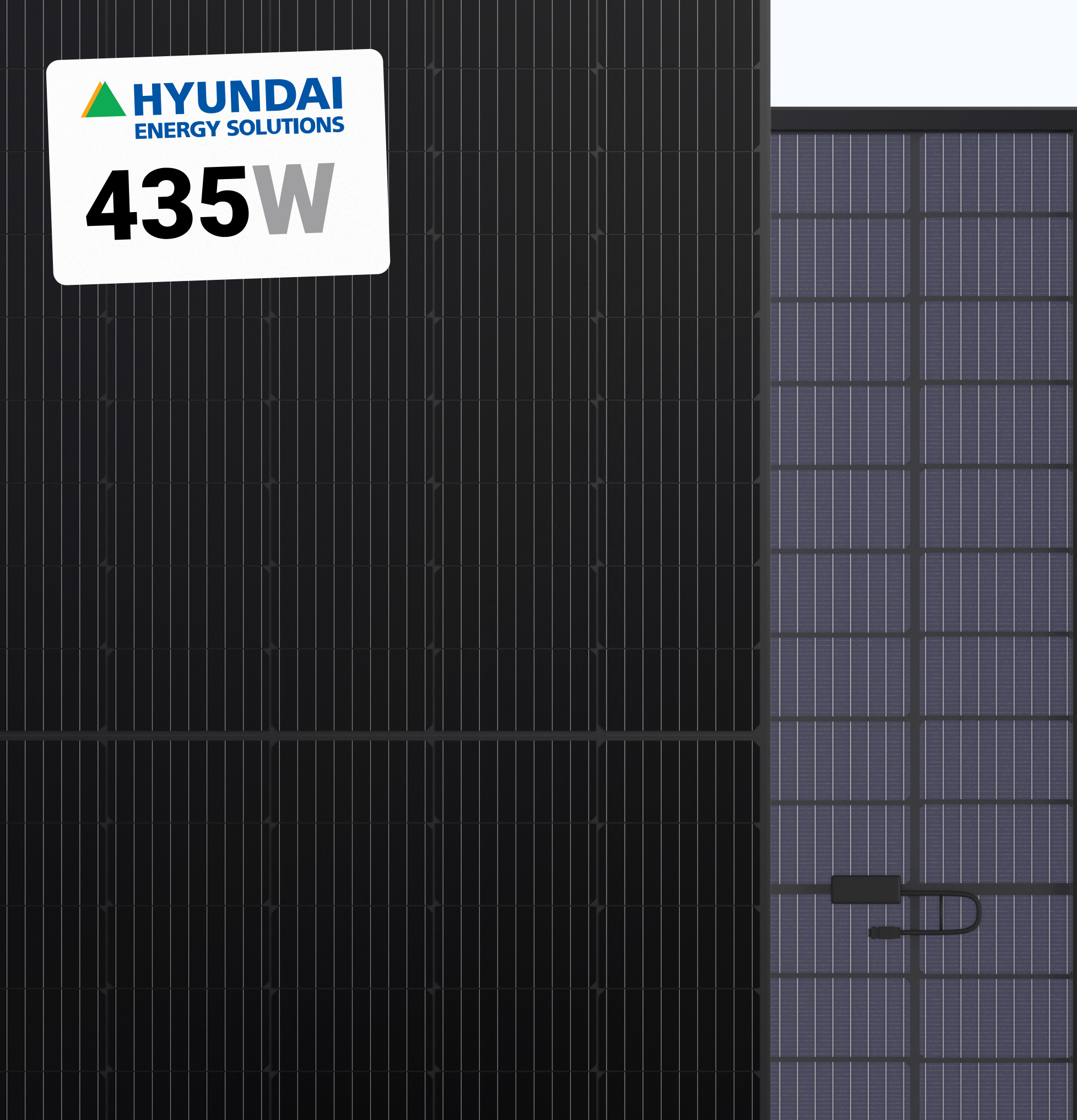 Hyundai 435W Solar Panel 108 Cell N-Type TOPCon Bifacial All-Black HiN ...