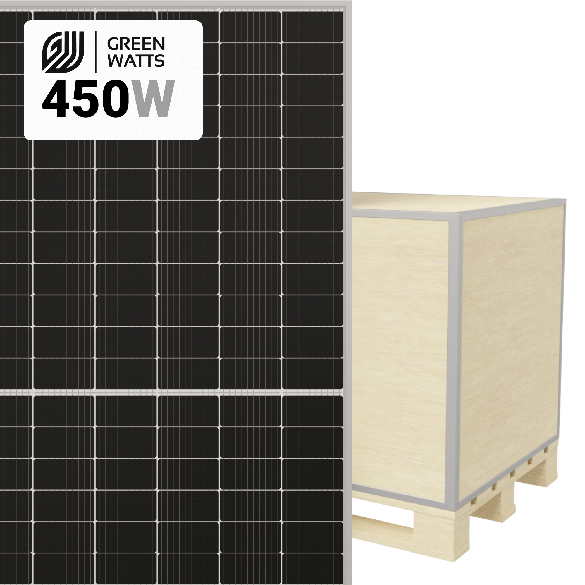 GreenWatts 450W Solar Panel 144 Cell PERC Bifacial HT72-166M-450W ...