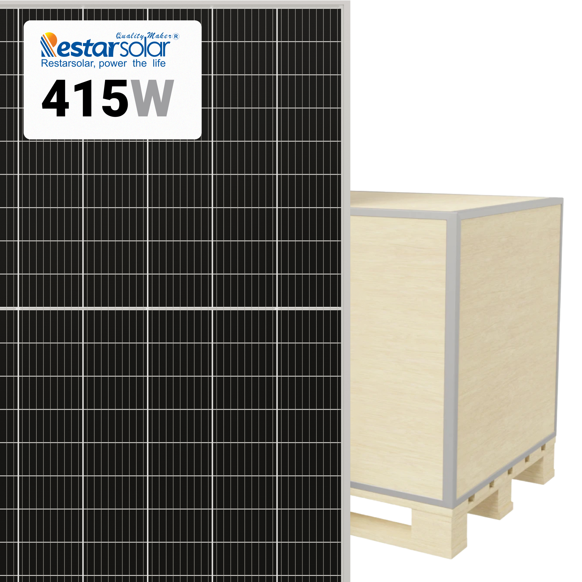 Restarsolar 415W Solar Panel 108 Cell RT8V-M-415 Wholesale 36 panels ...