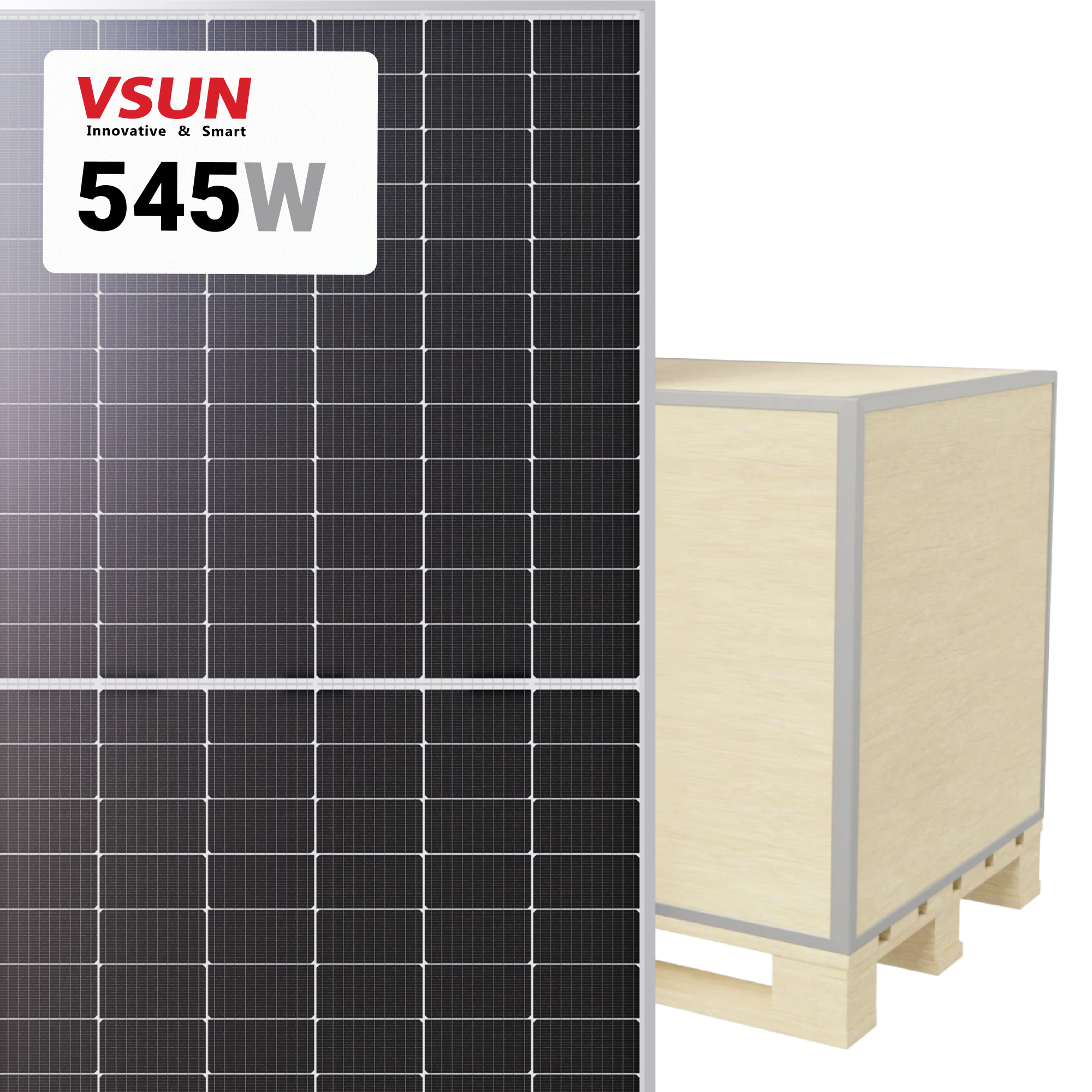 VSUN 545W Solar Panel 144 Cell Bifacial VSUN545-144BMH-DG Wholesale 30 ...