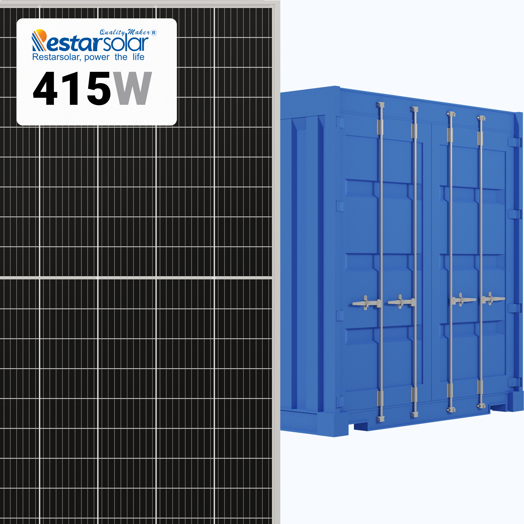 Restarsolar 415W Solar Panel 108 Cell RT8V-M-415 Commercial 936 panels ...