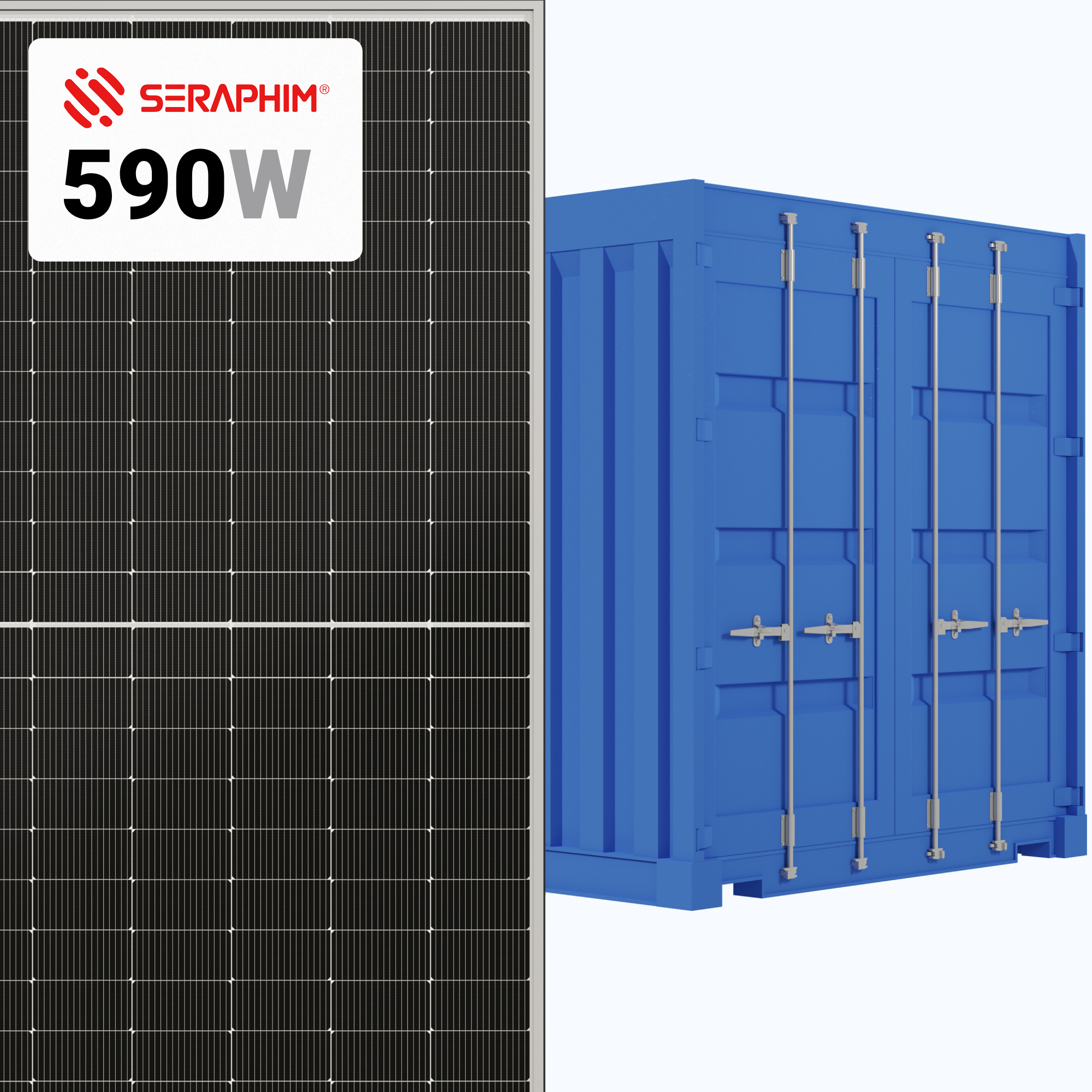Seraphim 590W Solar Panel 144 Cell Bifacial SRP-590-BTA-BG Commercial ...