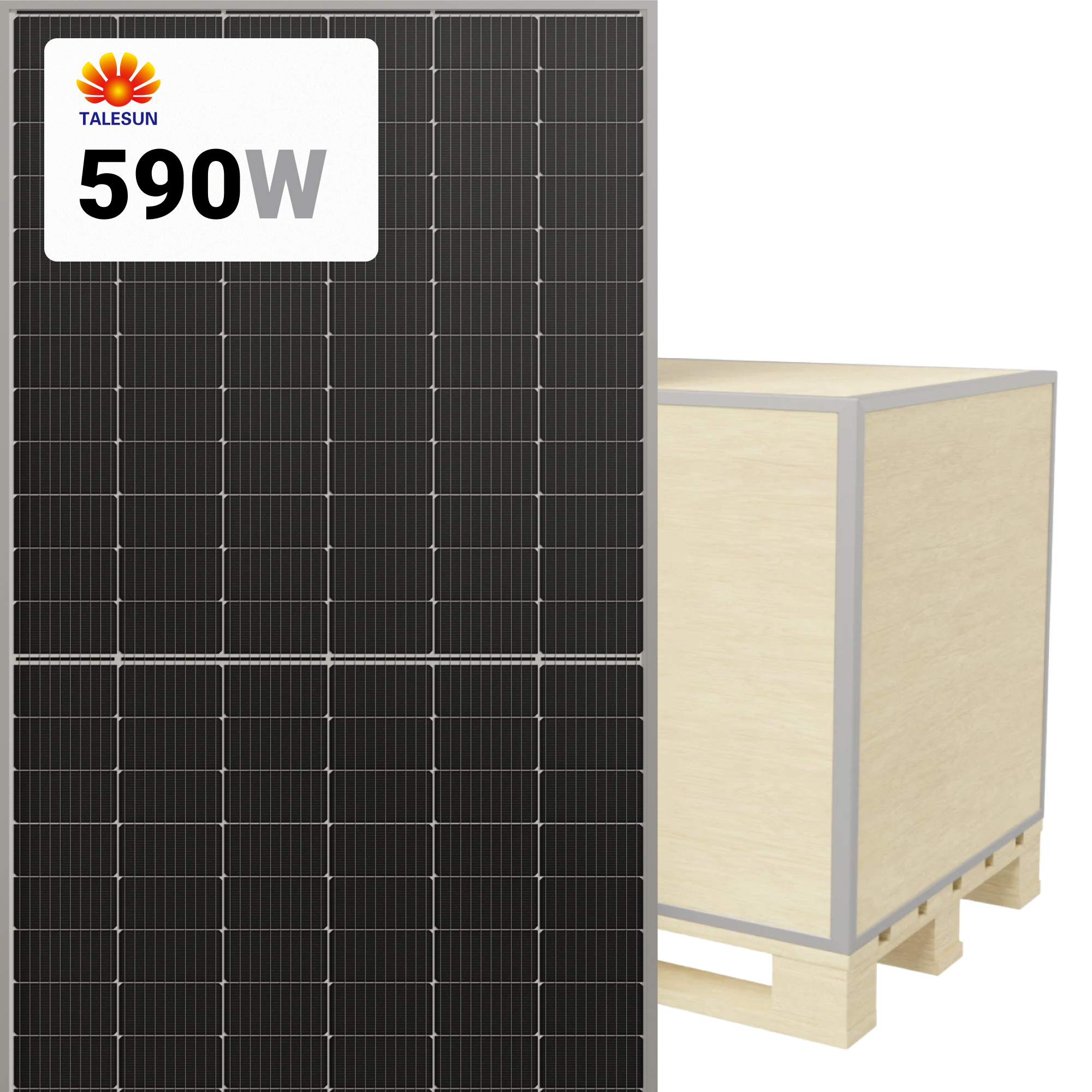 Talesun Solar 590W Solar Panel 144 Cells TOPCon Bifacial TM7G72M-590 ...