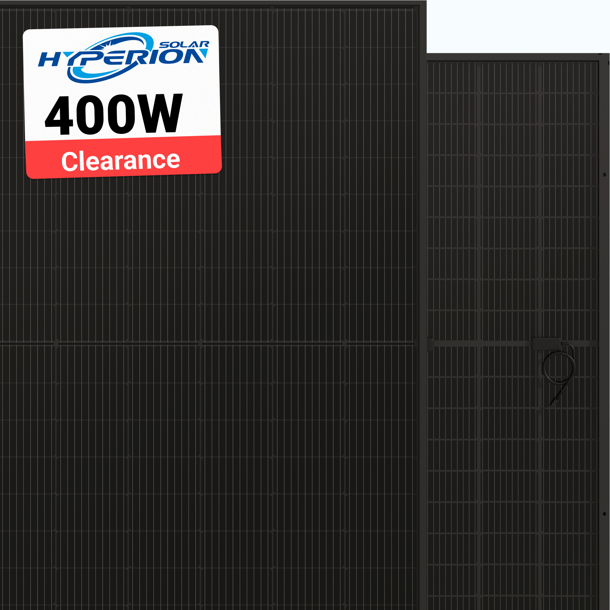 Hyperion (Runergy) 400W Solar Panel 108 Cell PERC All-Black Bifacial HY ...