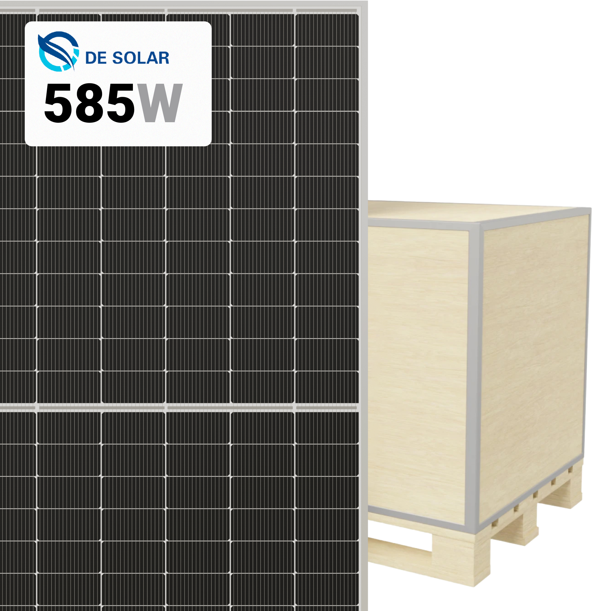 DE Solar 585W Solar Panel 144 Cell TOPCon Bifacial DE585-144BG-182S/NWW ...
