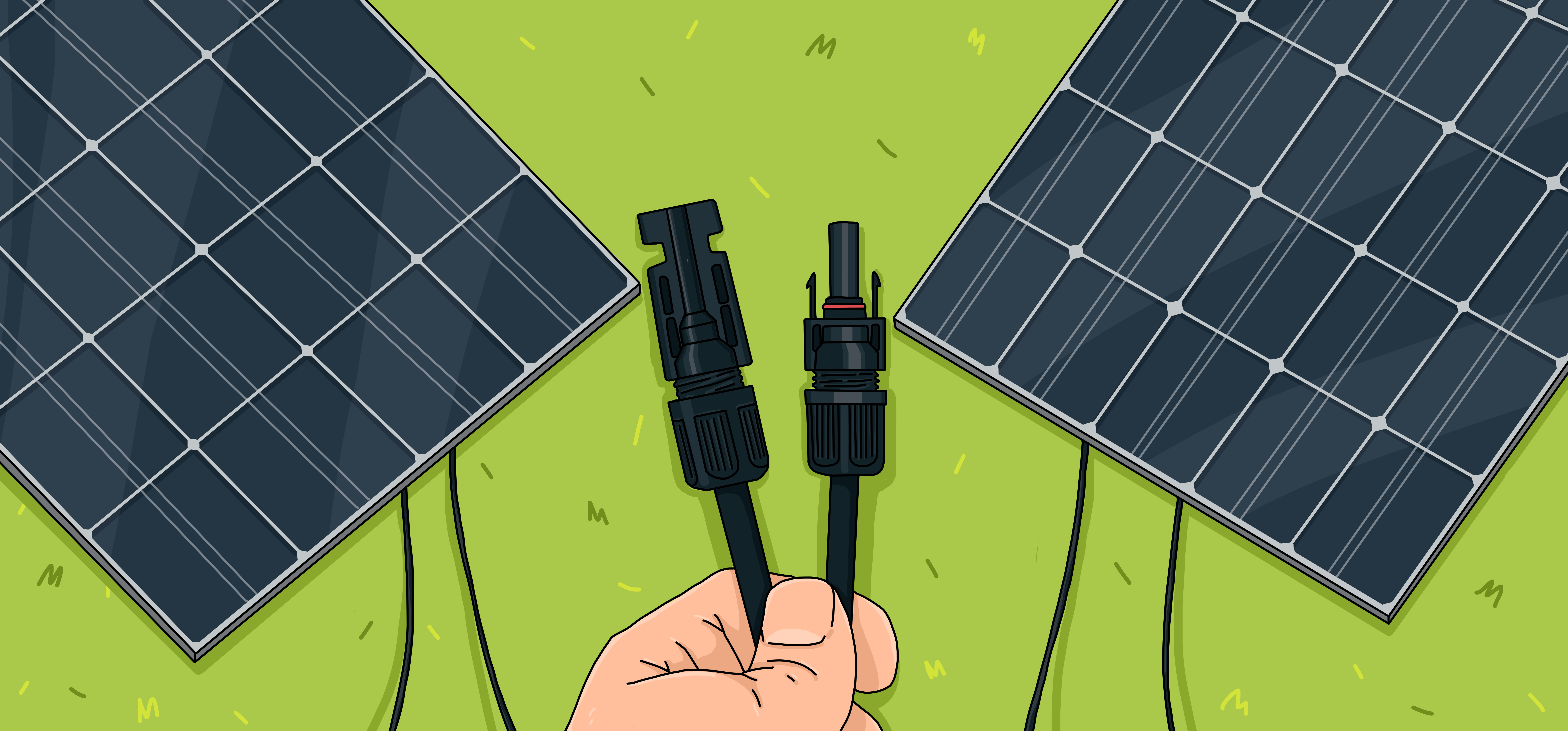 How to connect two or multiple solar panels together - A1 SolarStore ...