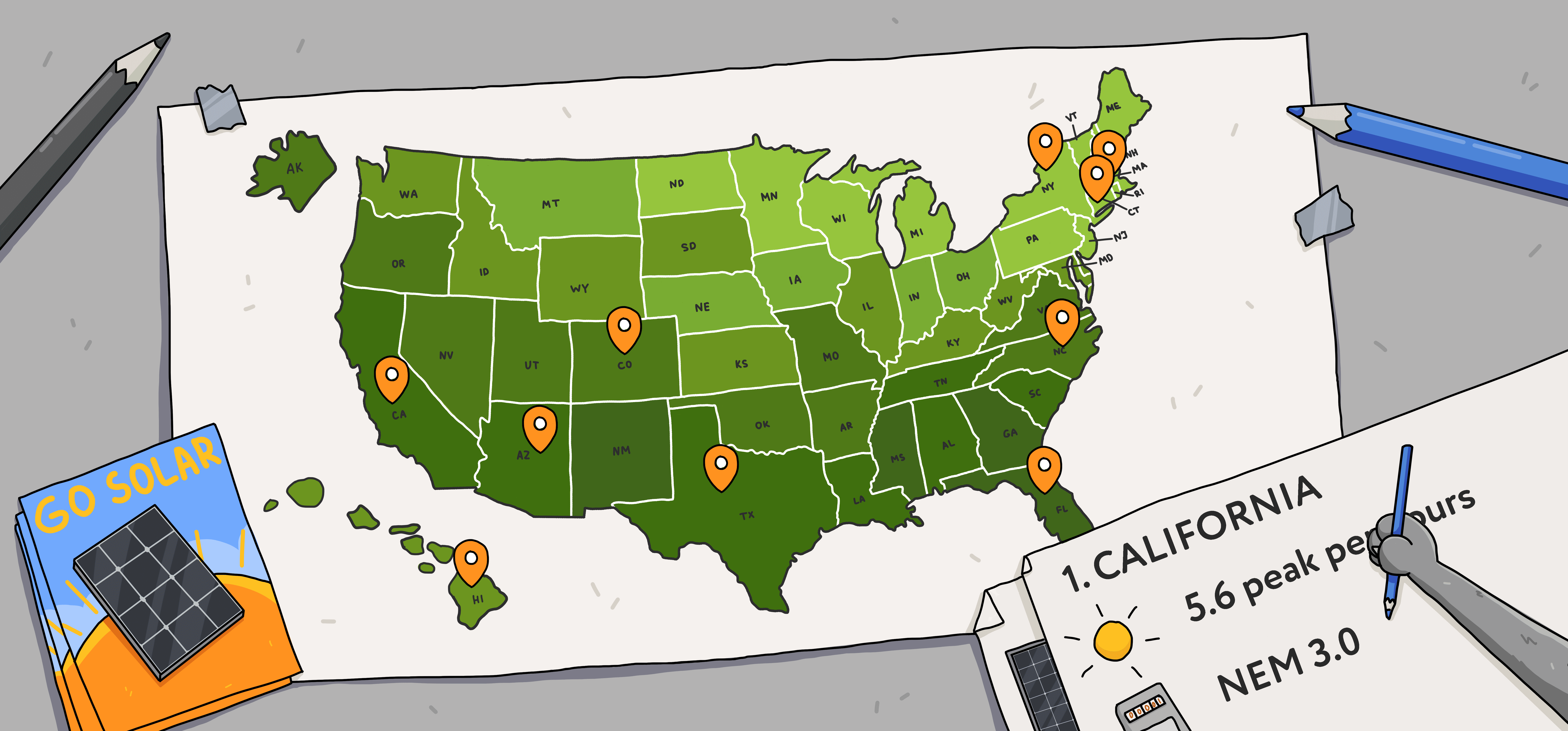 10 best states for going solar 2025 - A1 SolarStore